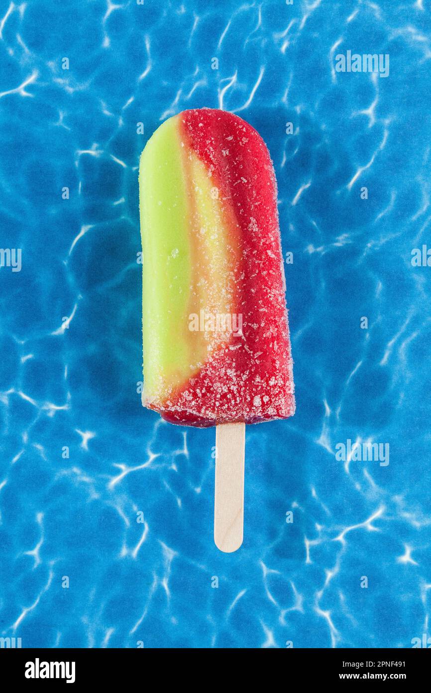 Tasty And Refreshing Double-Flavored Handmade Ice Cream Palette Stock ...