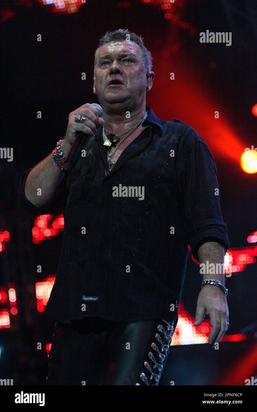 Jimmy Barnes Cold Chisel performing live in concert at ANZ Stadium as ...
