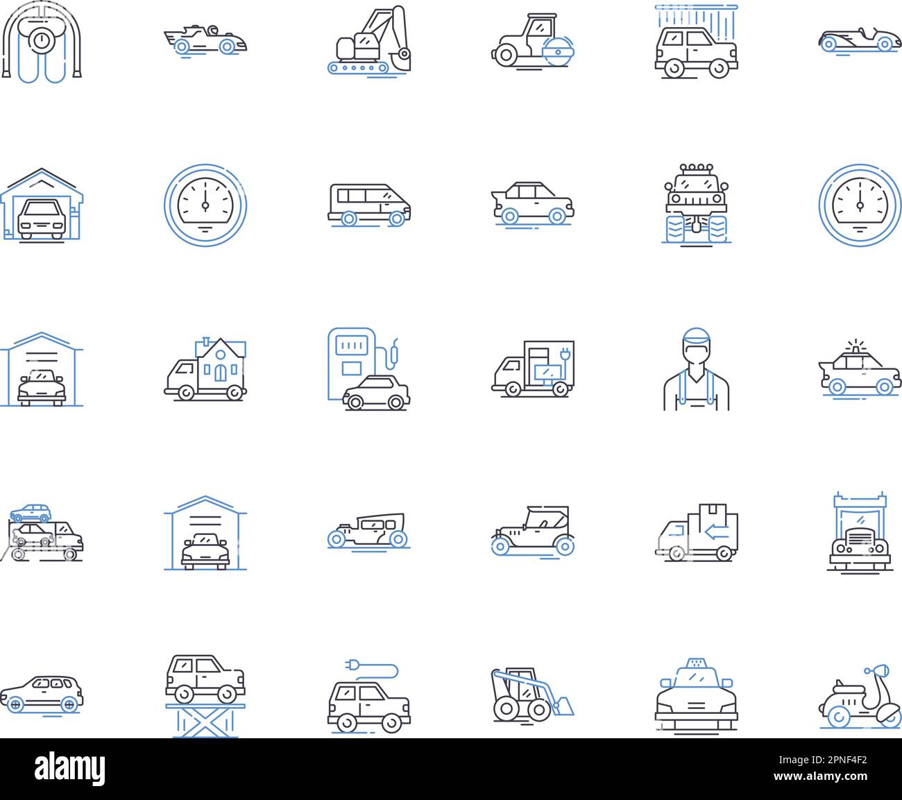 Van and carriage line icons collection. Transportation, Travel, Wheels ...