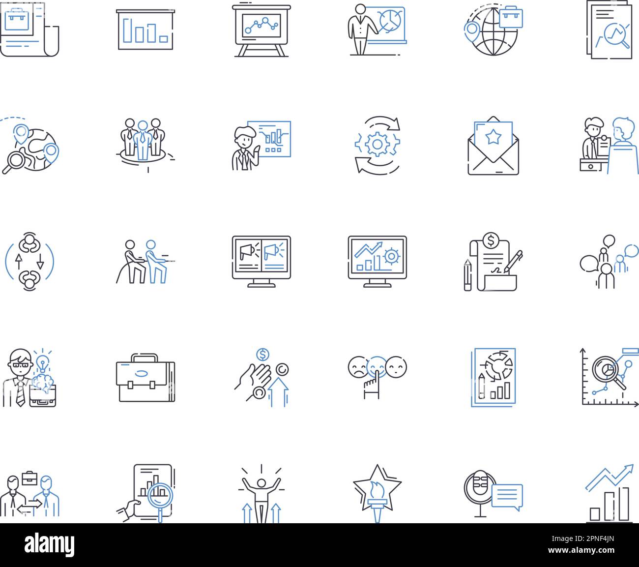 Commercial progress line icons collection. Innovation, Growth ...