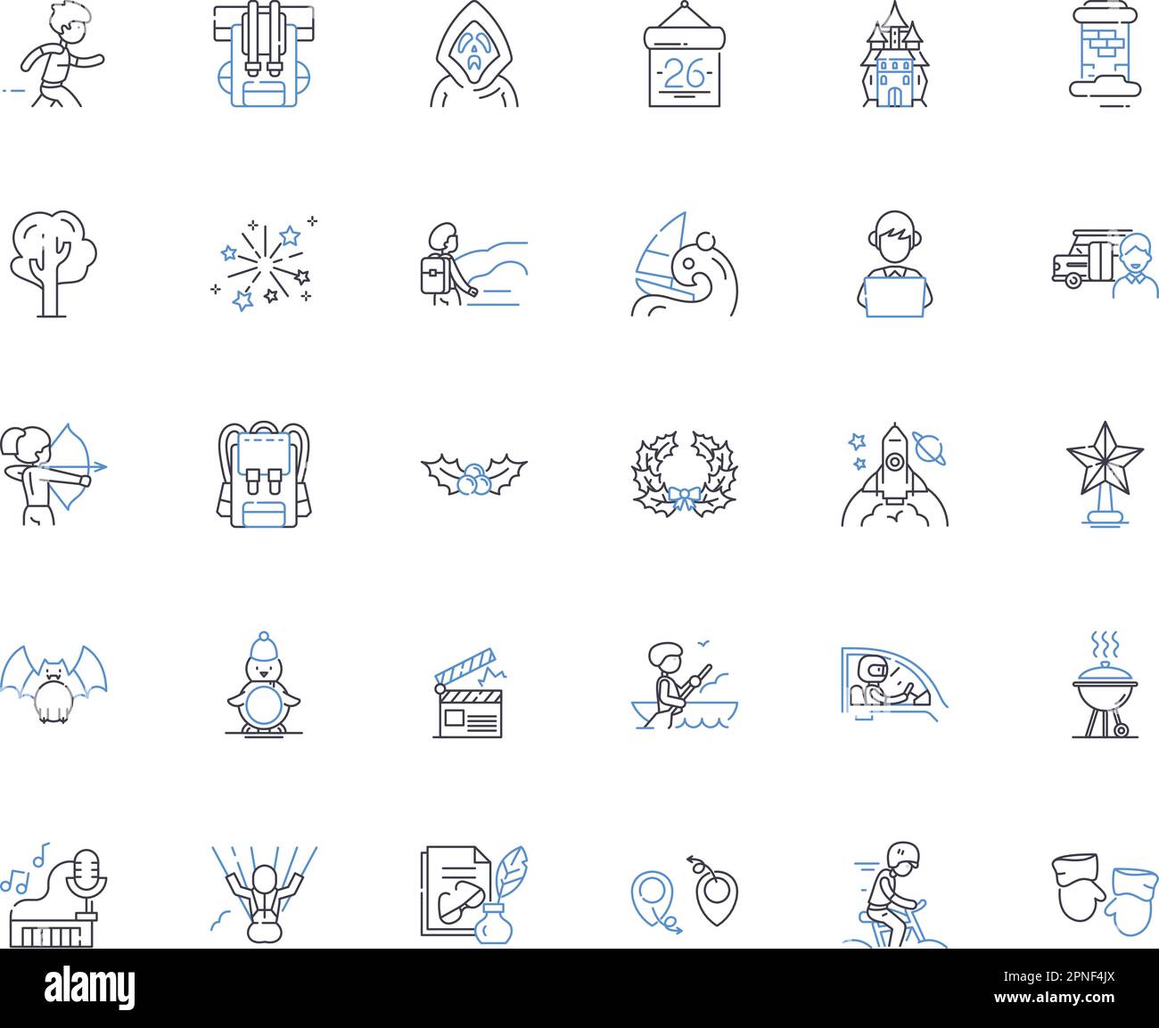 Merriment organization line icons collection. Festivities, Celebrations ...