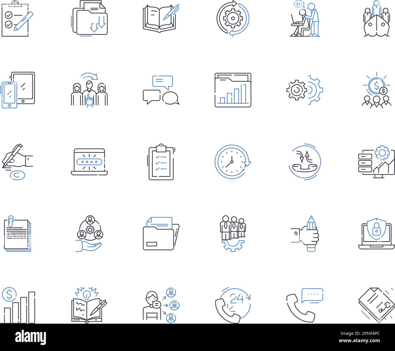 Management school line icons collection. Leadership, Strategy ...