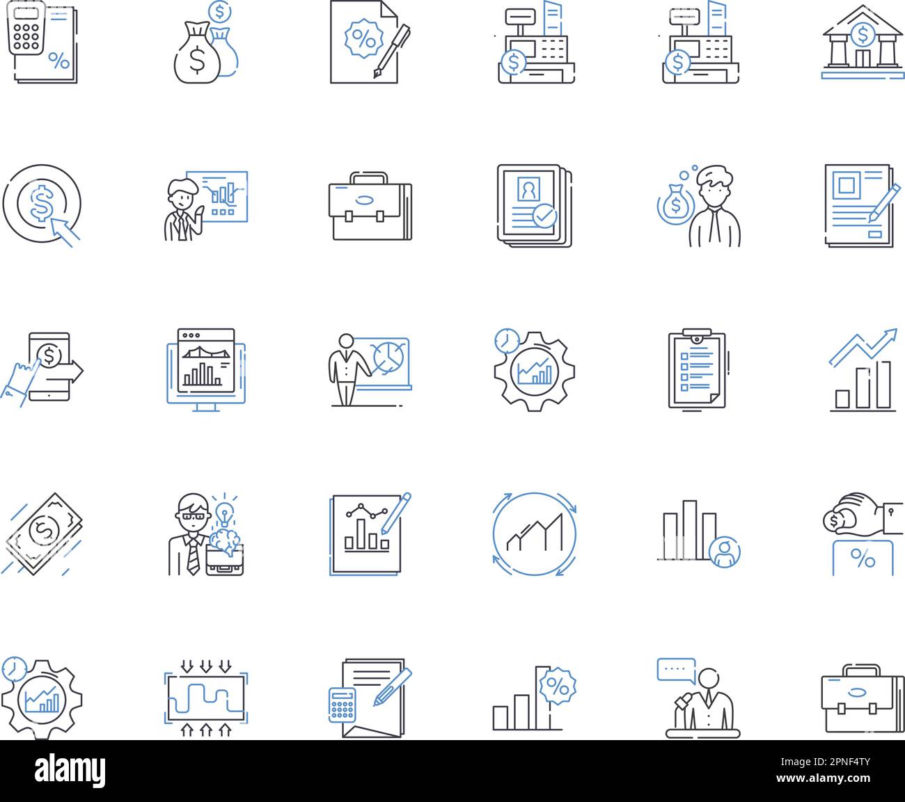 Inspection Line Icons Collection Audit Check Examination Survey