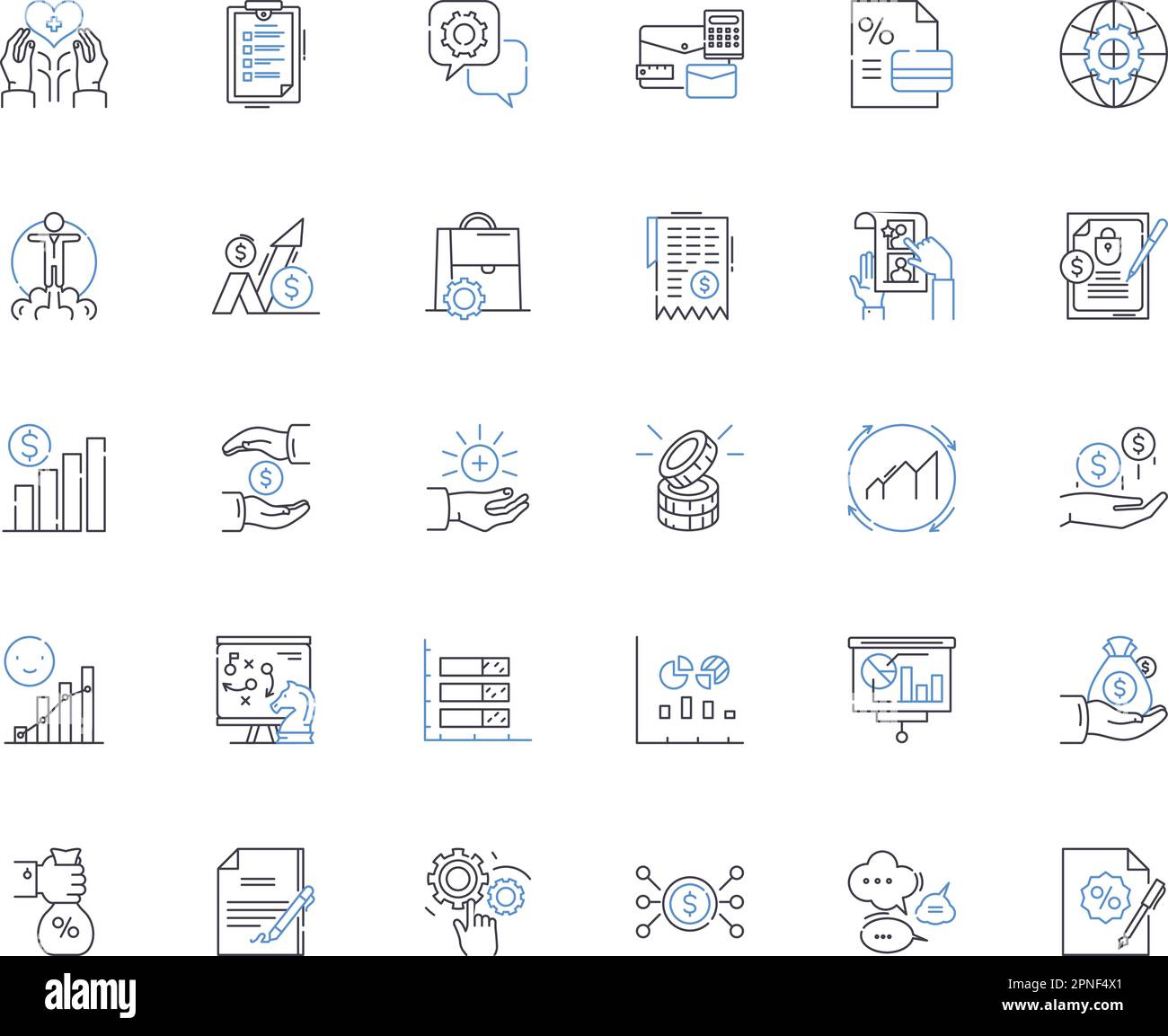 Mtary Management line icons collection. Leadership, Strategy, Planning ...