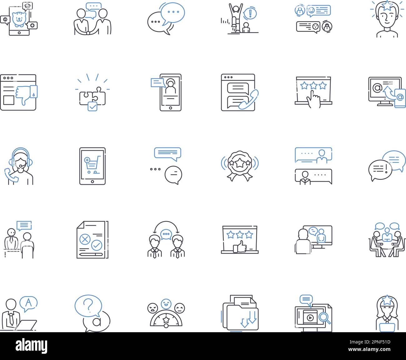 Opinions line icons collection. Views, Thoughts, Beliefs, Perspectives ...