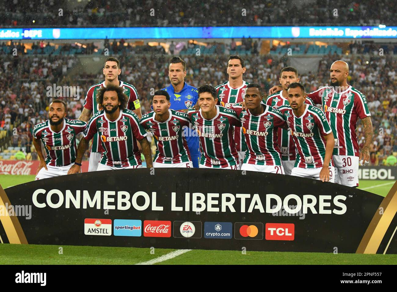 Rio De Janeiro, Brazil. 18th Apr, 2023. Brazilian team during ...