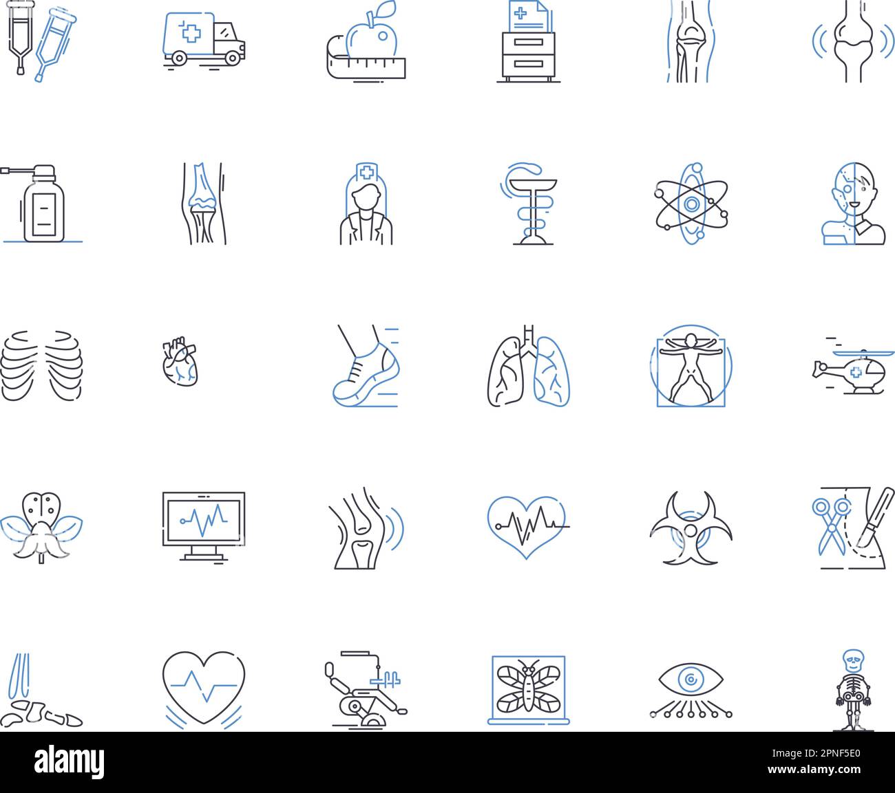 Infirmary line icons collection. Hospital, Clinic, Nurses, Doctors ...