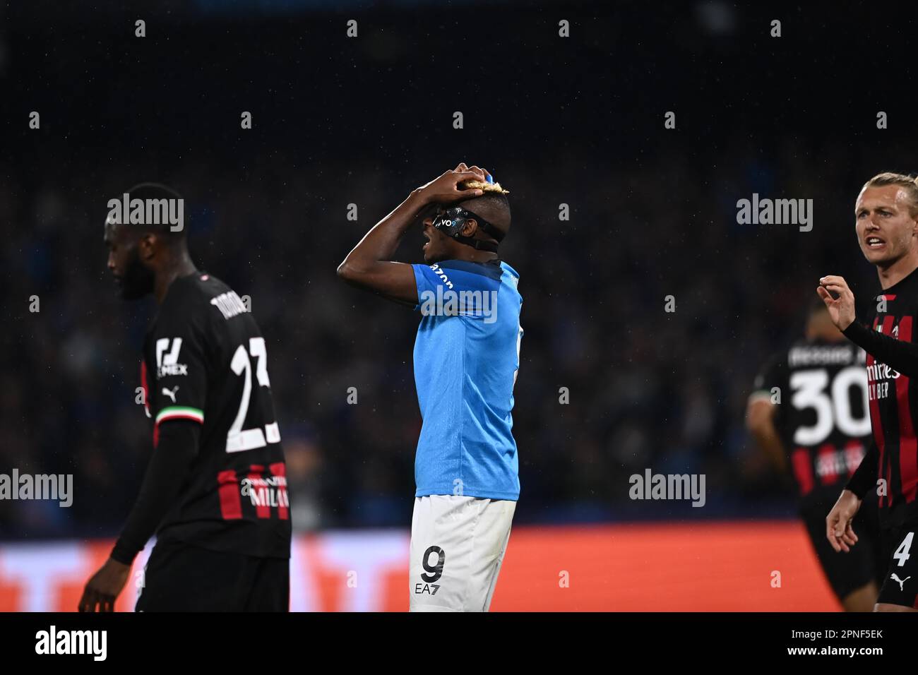 Victor Osimhen (Napoli)Simon Kjaer (Milan) during the UEFA "Champions ...