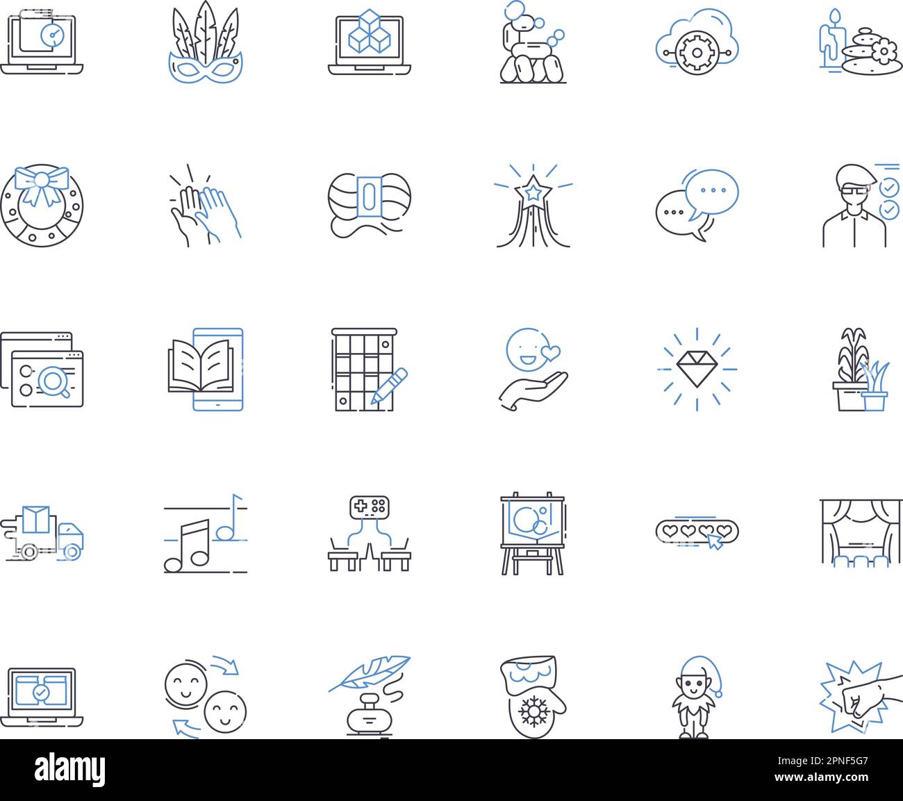 Creation line icons collection. Genesis, Formation, Origin, Beginning ...