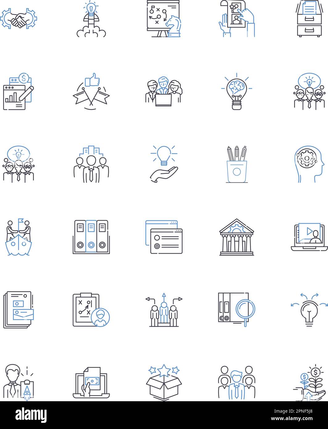 Public service line icons collection. Accountability, Altruism ...