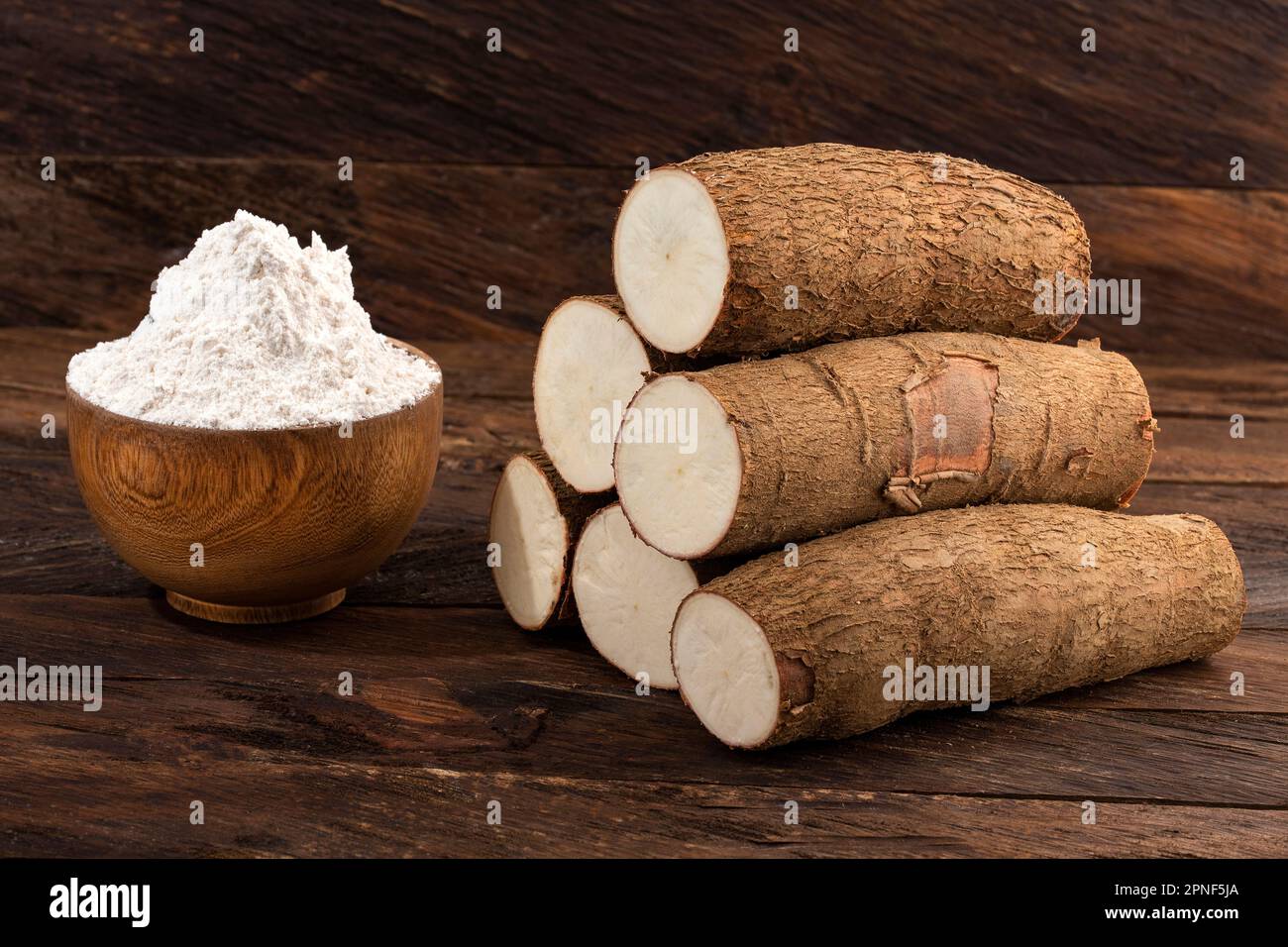 Organic cassava root starch - Manihot esculenta Stock Photo - Alamy