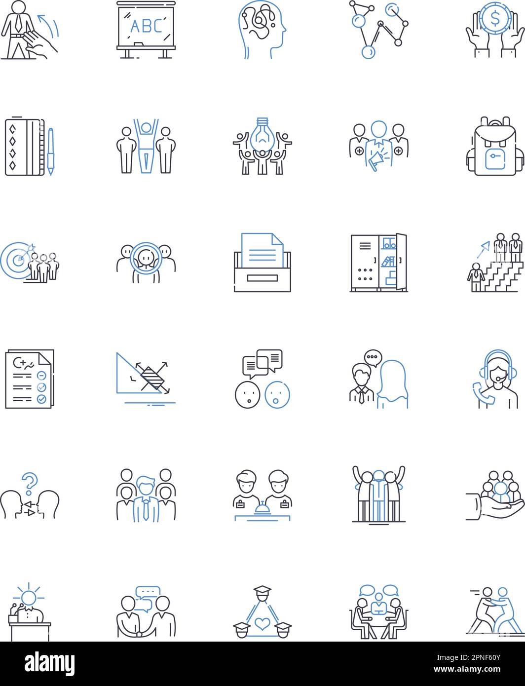 Sharing knowledge line icons collection. Collaboration, Expertise ...