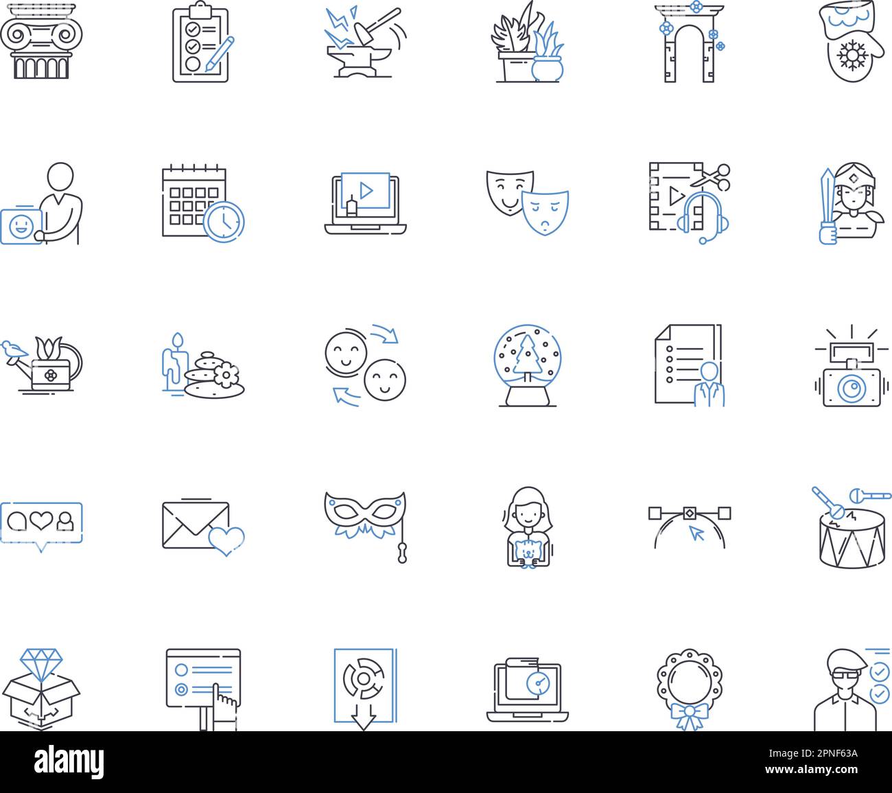graphic arts line icons collection. Typography, Layout, Design ...