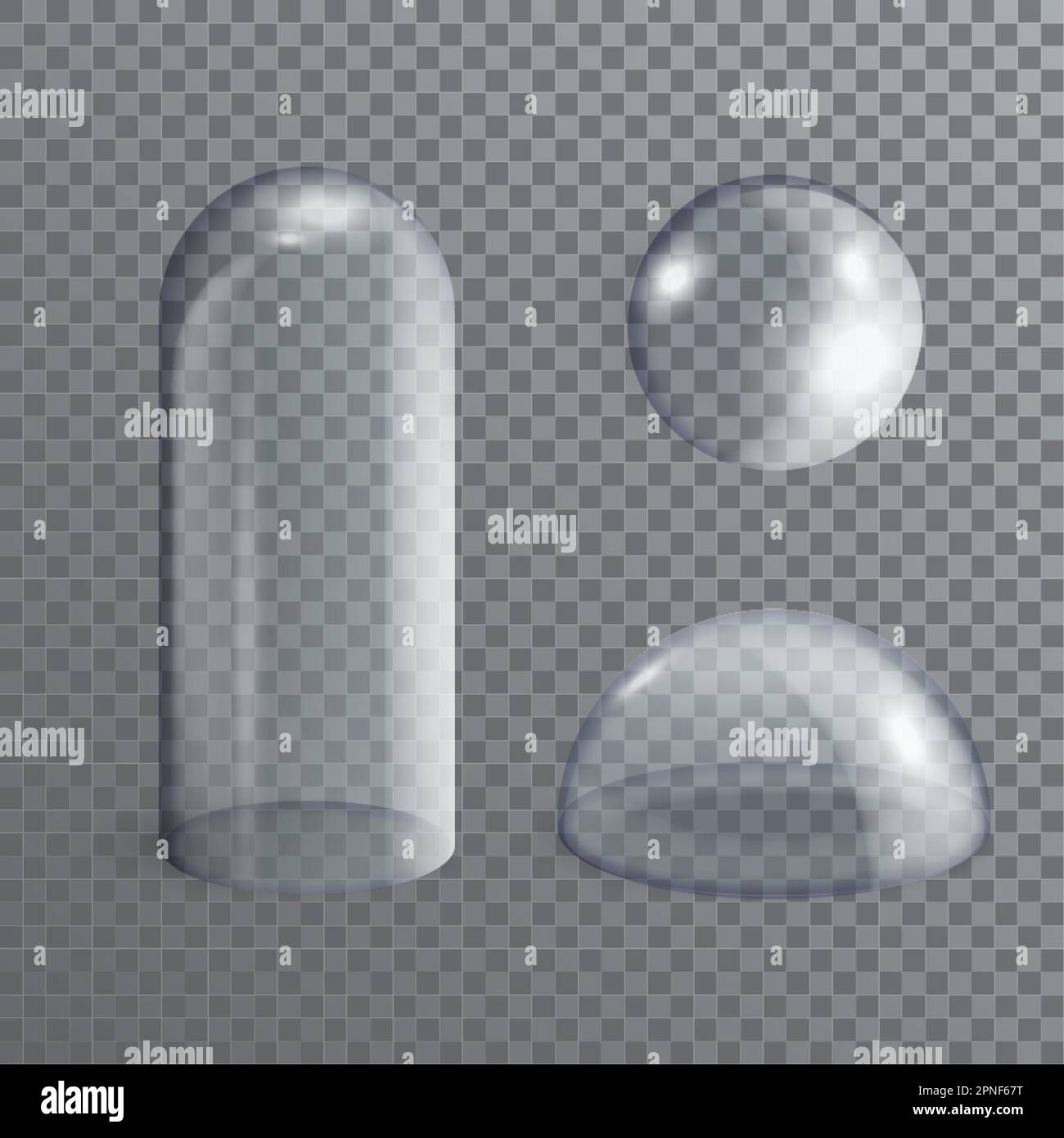 Protective bubble shields realistic set in monochrome style isolated at ...
