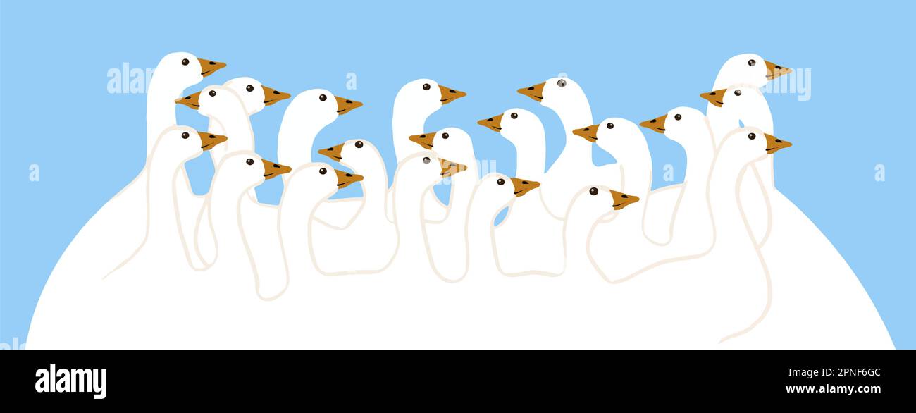 Geese on ice Stock Vector Images - Alamy