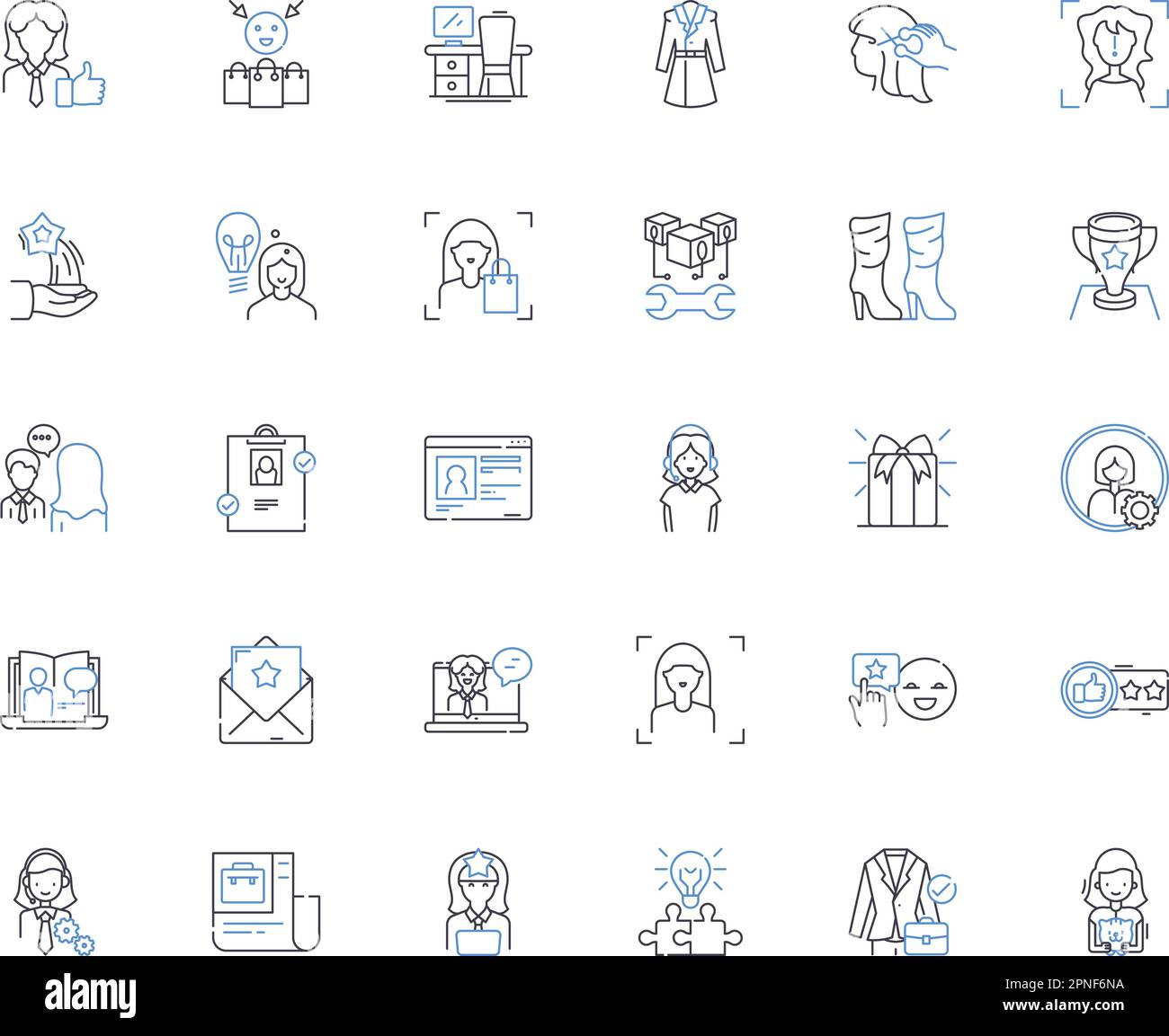 Executives line icons collection. Leadership, Management, Strategy ...