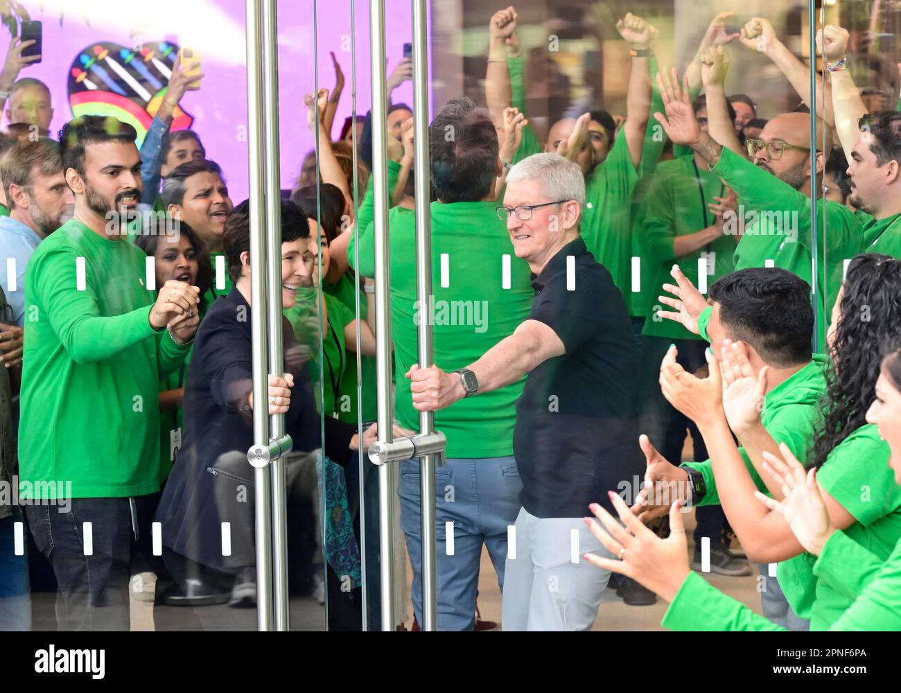 Mumbai, India. 18th Apr, 2023. MUMBAI, INDIA - APRIL 18: Apple CEO Tim ...