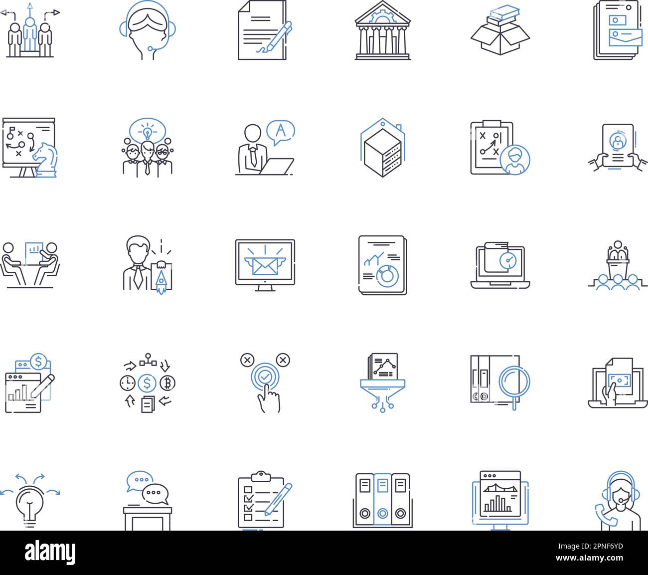 Decision making line icons collection. Choice, Options, Judgment ...