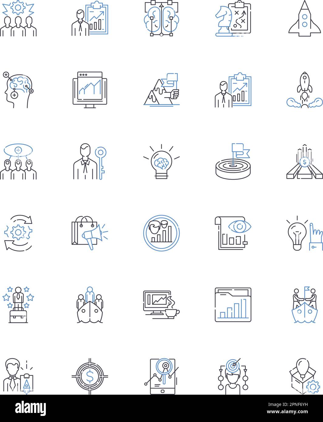 Idea Generating Line Icons Collection Brainstorming Creativity