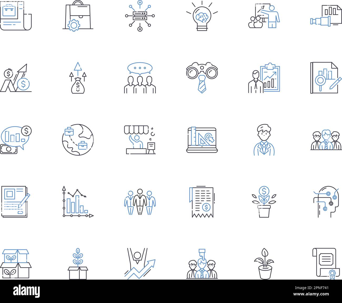 Project Insights Line Icons Collection Analysis Strategy Innovation Implementation