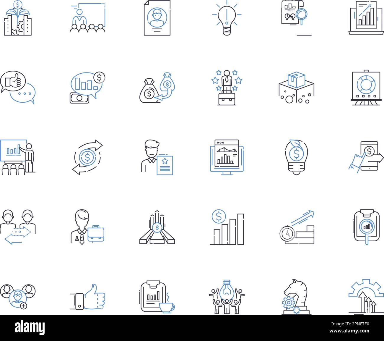 Performance line icons collection. Empowerment, Excellence, Passion ...