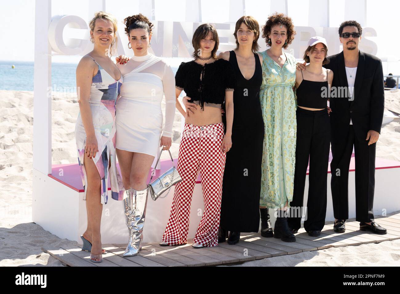 Cannes, France. 19th Apr, 2023. Laura De Geest, Ahlaam Teghadoouini ...