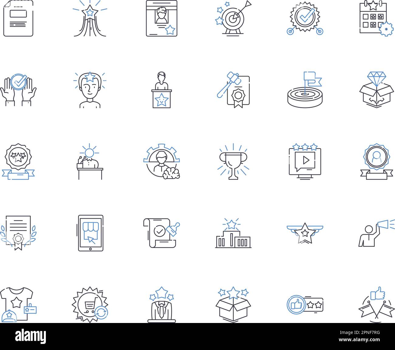 Prizes line icons collection. Rewards, Gifts, Trophies, Awards, Honors ...