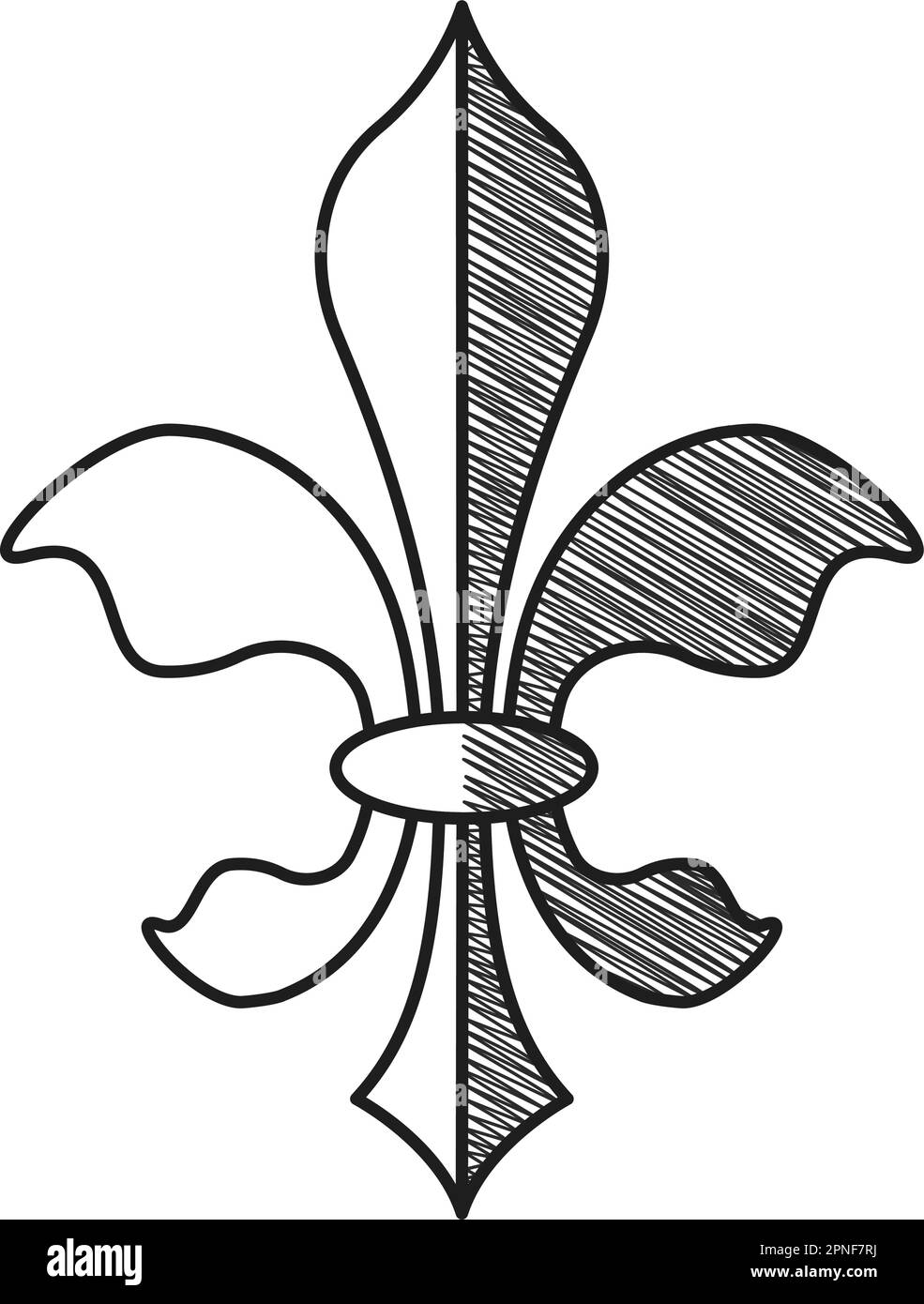 Isolated lys flower symbol sketch icon Vector Stock Vector Image & Art ...