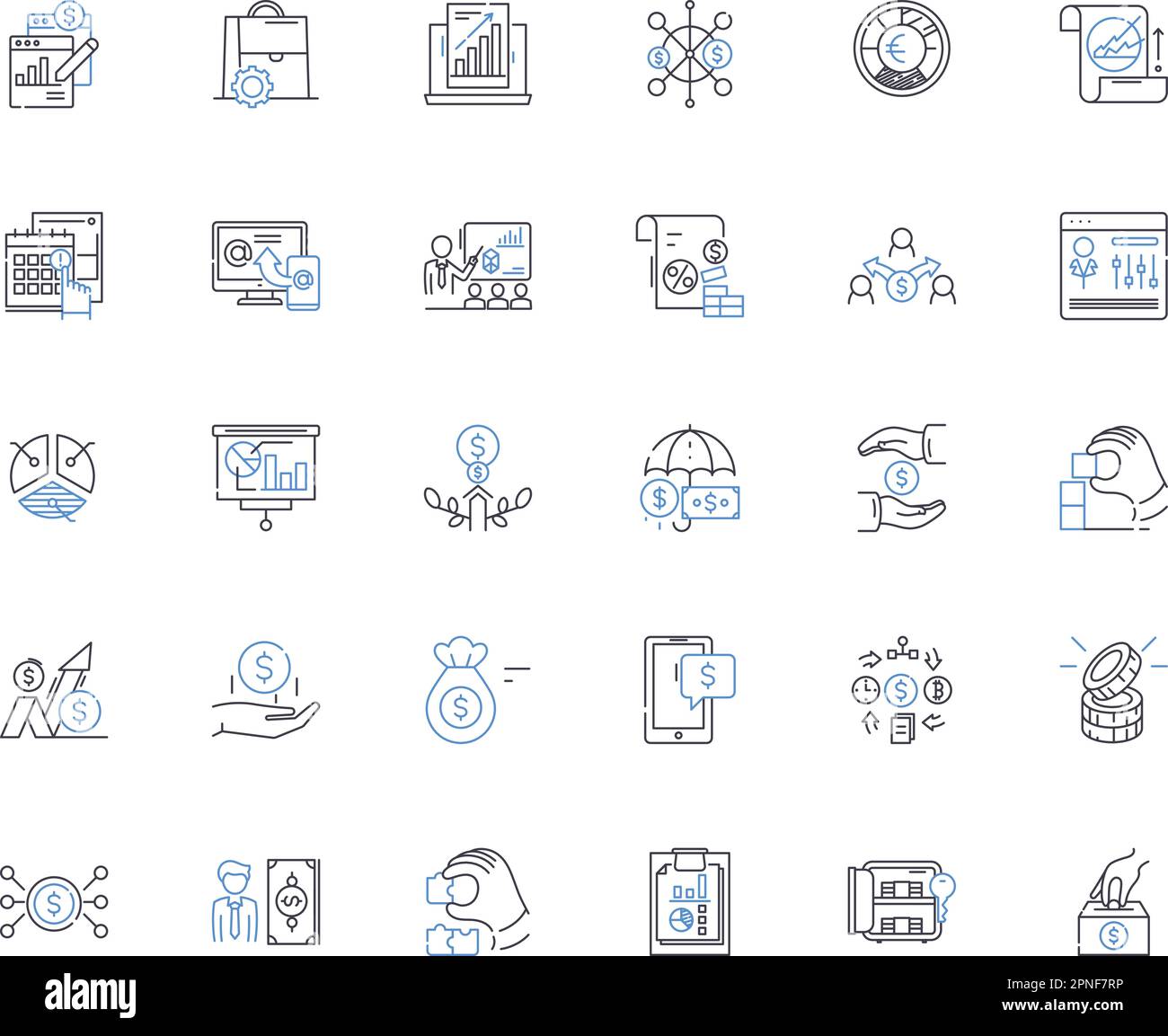 Financial market line icons collection. Investment, Trading, Stock ...