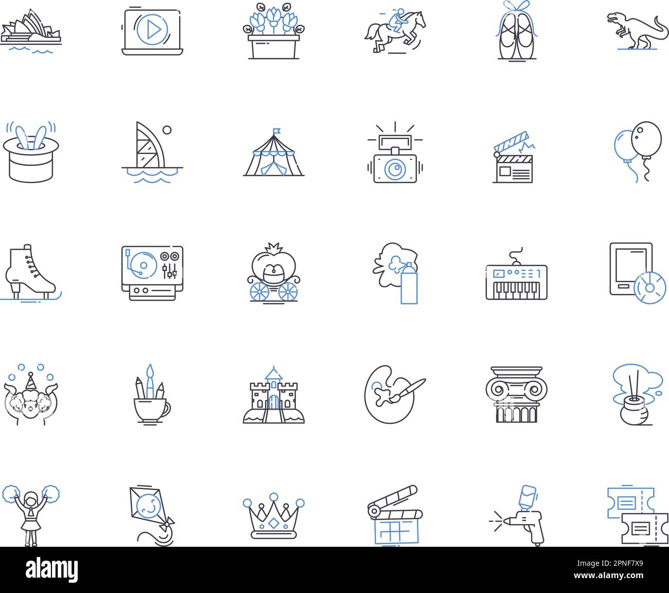 Brand management line icons collection. Positioning, Perception ...