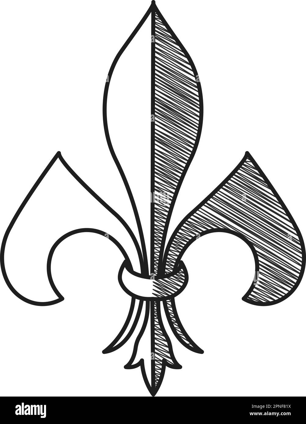 Isolated lys flower symbol sketch icon Vector Stock Vector Image & Art ...