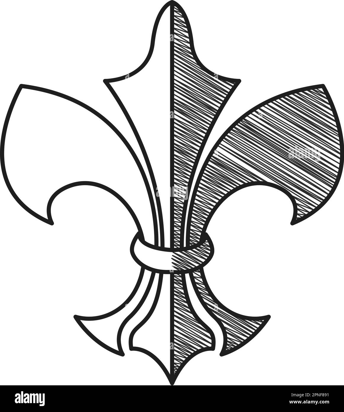 Isolated lys flower symbol sketch icon Vector Stock Vector Image & Art ...