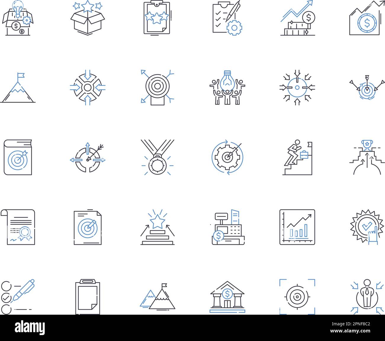 Entrepreneurial pursuits line icons collection. Innovation, Risk-taking ...