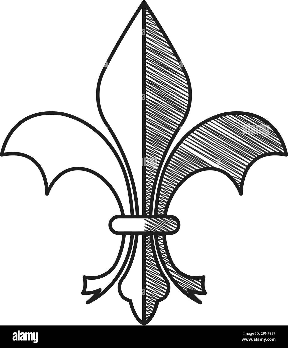 Isolated lys flower symbol sketch icon Vector Stock Vector Image & Art ...