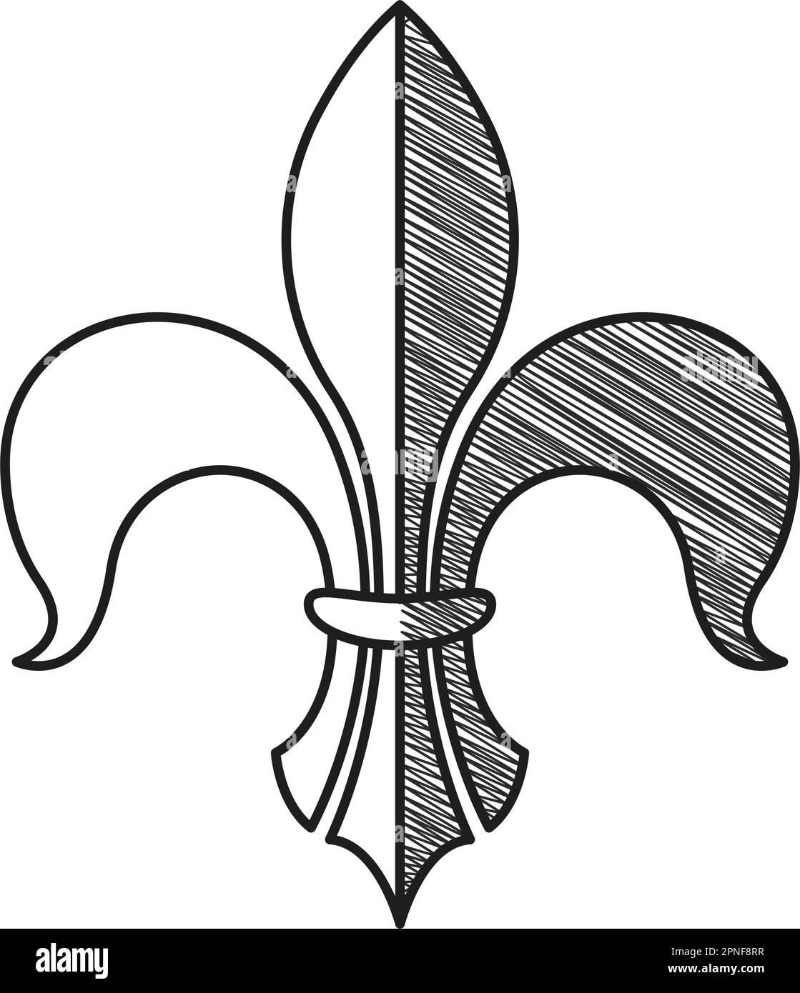 Isolated lys flower symbol sketch icon Vector Stock Vector Image & Art ...