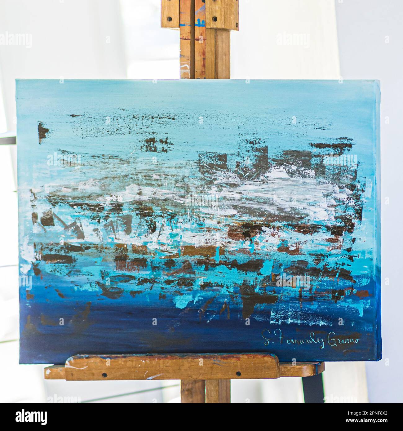 Artwork work abstract oil oil painting hi-res stock photography and ...