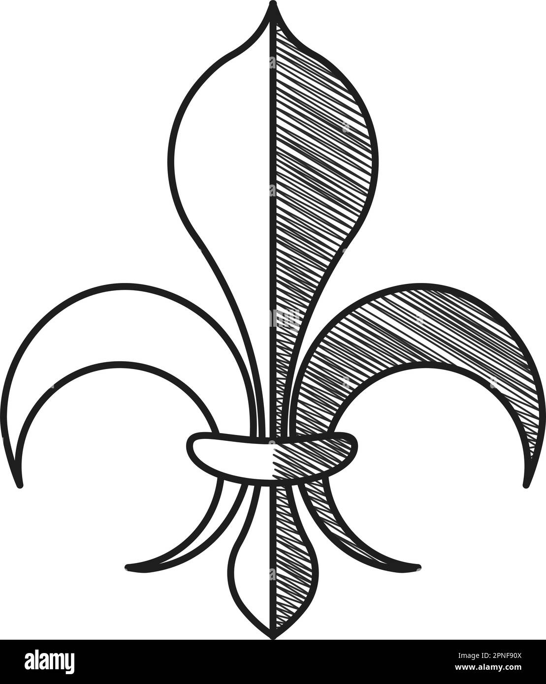 Isolated lys flower symbol sketch icon Vector Stock Vector Image & Art ...