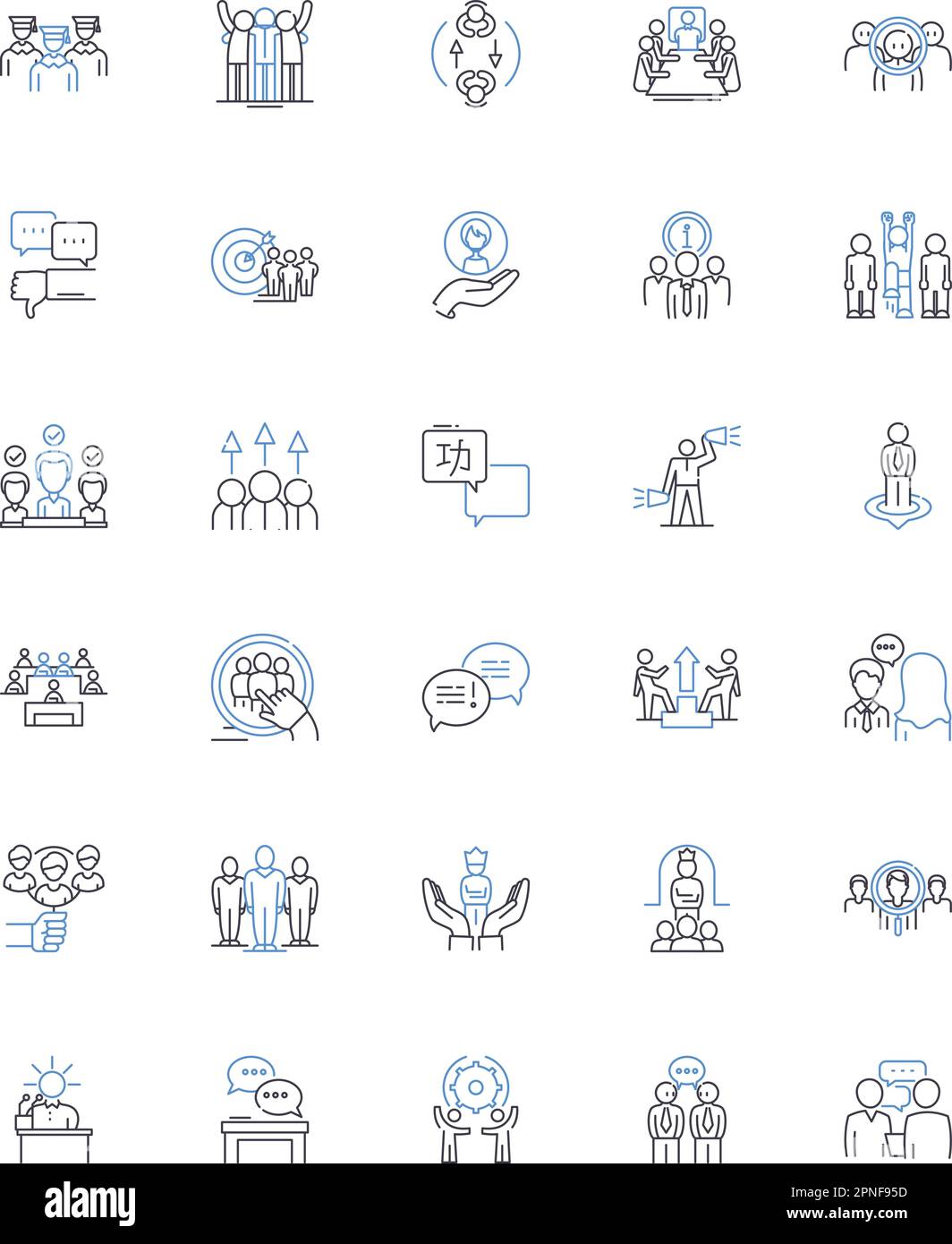 Webinar session line icons collection. Presentation, Interaction, Engagement, Education ...