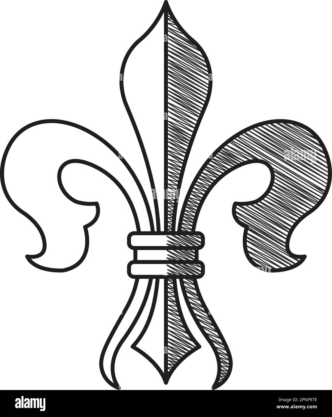 Isolated lys flower symbol sketch icon Vector Stock Vector Image & Art ...