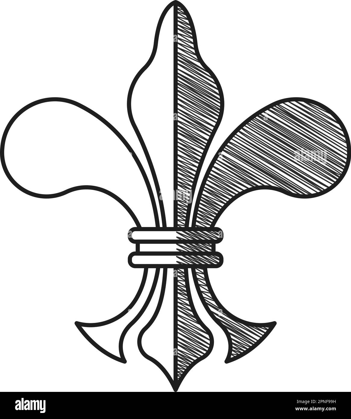 Isolated lys flower symbol sketch icon Vector Stock Vector Image & Art ...