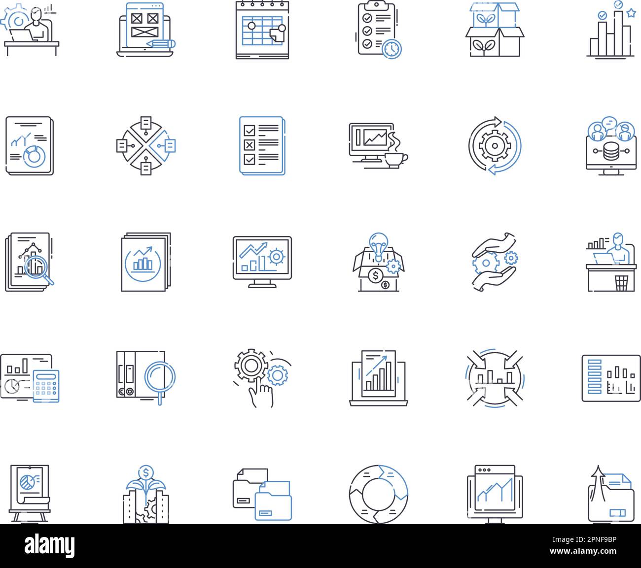 Records management tool line icons collection. Organization, Efficiency ... Records management tool line icons collection. Organization, Efficiency ...