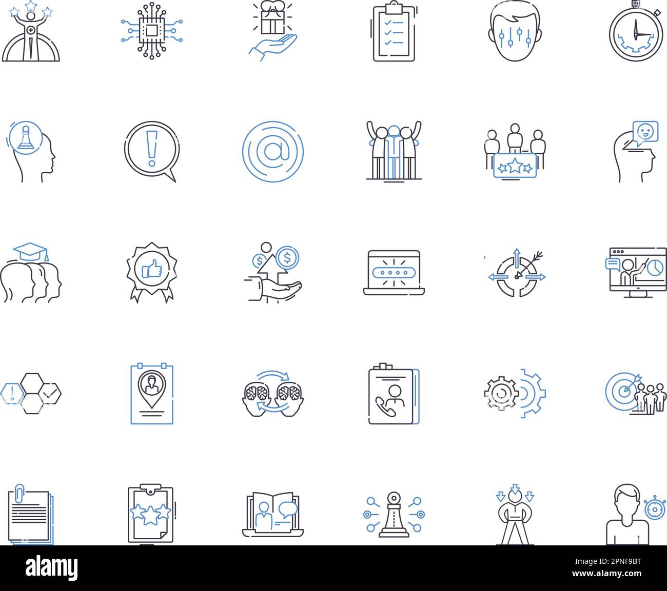 Employee retention line icons collection. Engagement, Loyalty ...