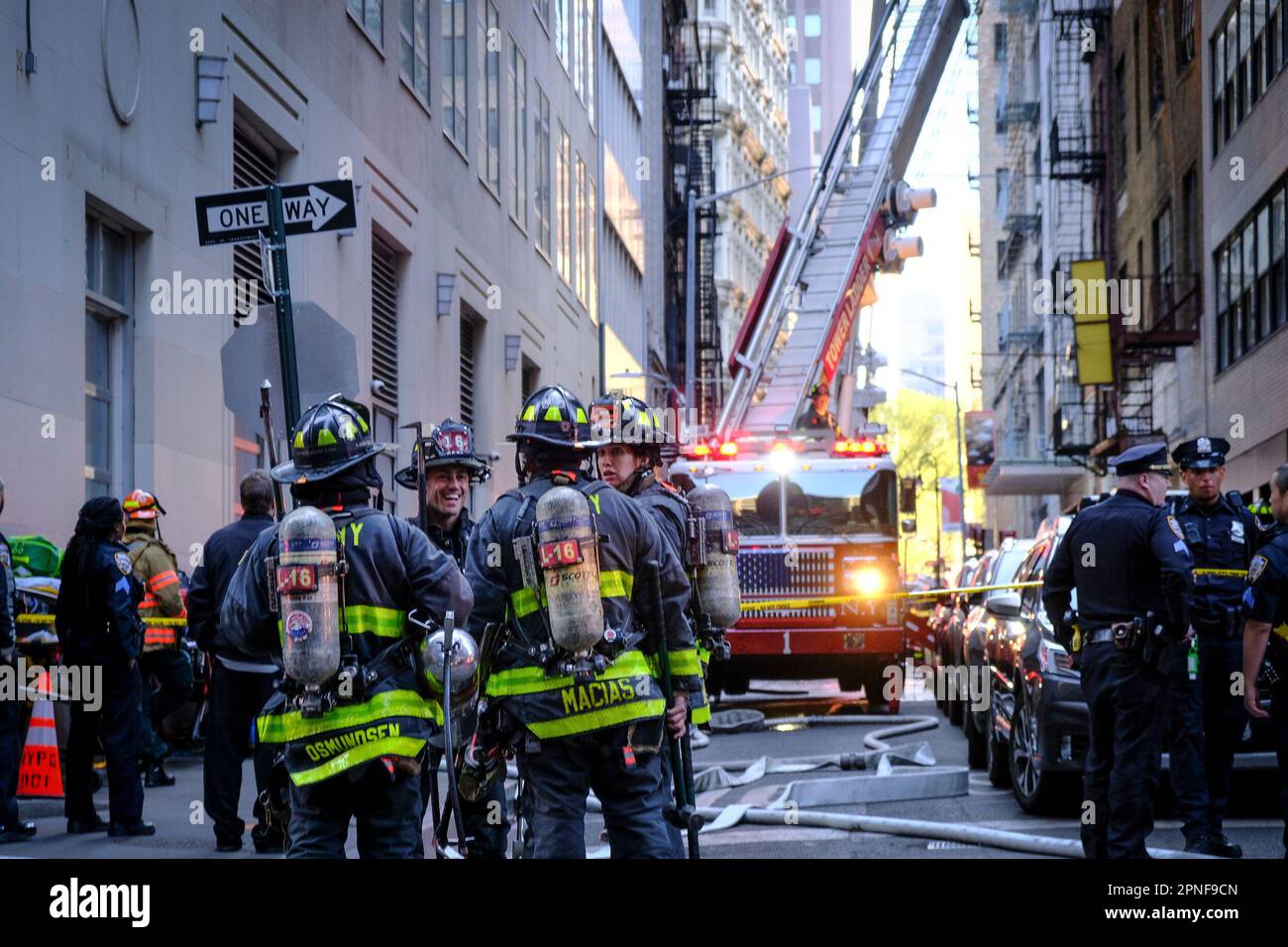 New York, NY, USA. 18th Apr, 2023. Parking Garage Collapse in Lower ...