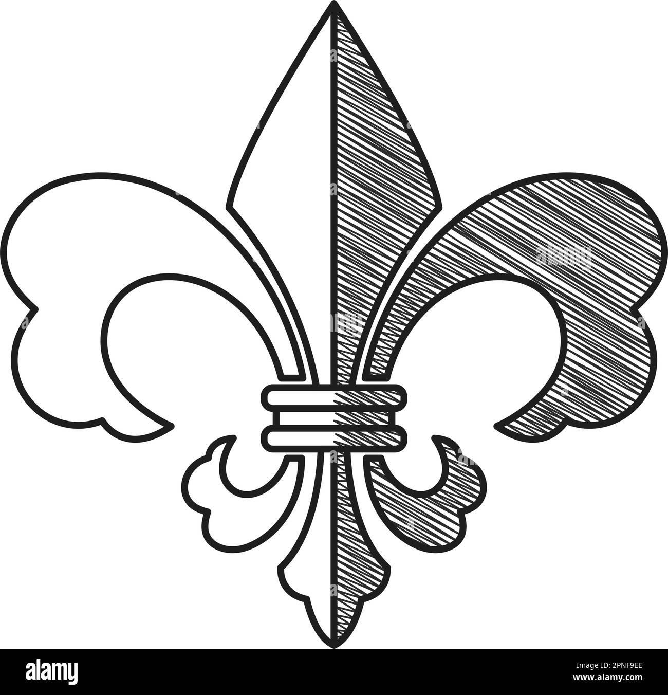 Isolated lys flower symbol sketch icon Vector Stock Vector Image & Art ...