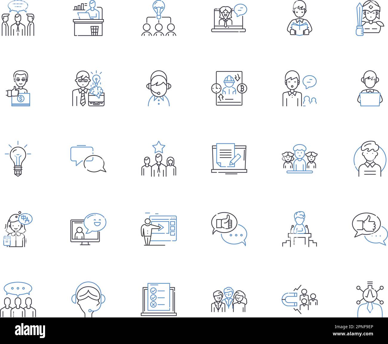 Staff personnel line icons collection. Recruitment, Training, Retention ... Staff personnel line icons collection. Recruitment, Training, Retention ...