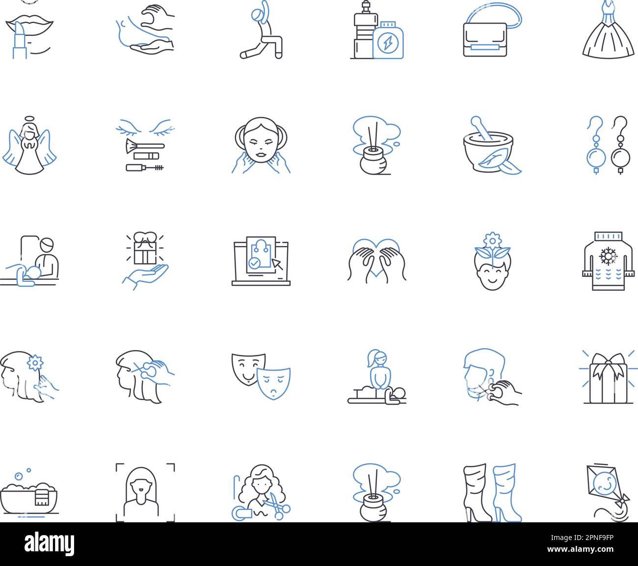 Nail salon line icons collection. Manicure, Pedicure, Nails, Polish ...