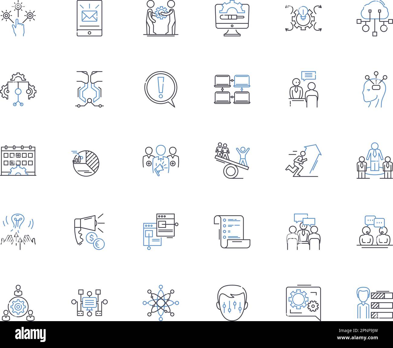 Competence building line icons collection. Skills, Training ...