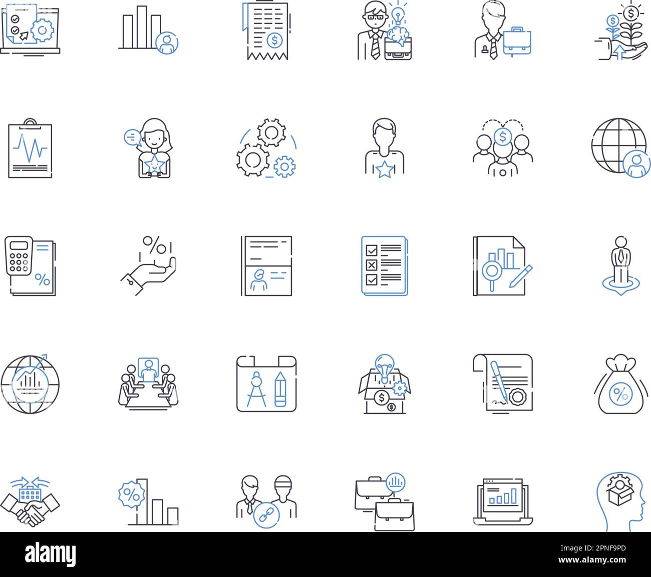 Funds line icons collection. Investments, Assets, Portfolios, Returns ...