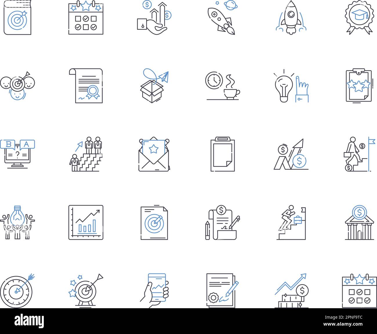 Economic Framework line icons collection. Inflation, Deflation, Market ...