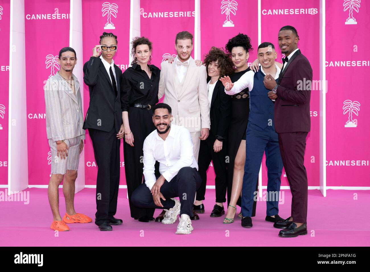 Cannes, France. 19th Apr, 2023. Tarek Mahi, Venus Yaffa, Aurelie Meimon ...